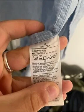 Old Navy | Shirts | Old Navy Light Blue Linen Blend Shirt M | Poshmark